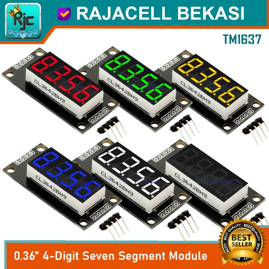 Jual Module Seven Segment 4 Digit 0 36 Tm1637 Led 7 Segment Display Rgbyw Shopee Indonesia