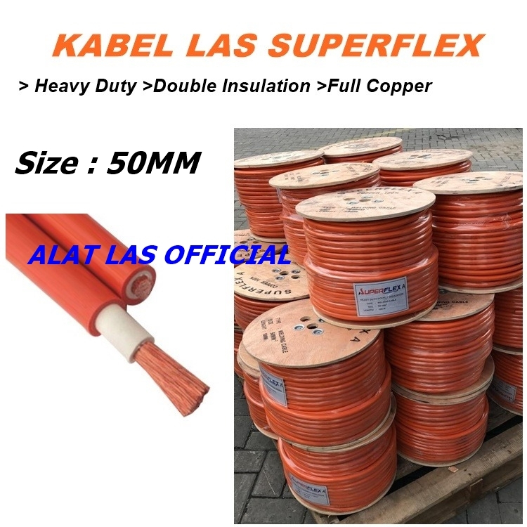 Jual Kabel Las Superflex 50 MM Full Tembaga / Welding Cable 50MM ...