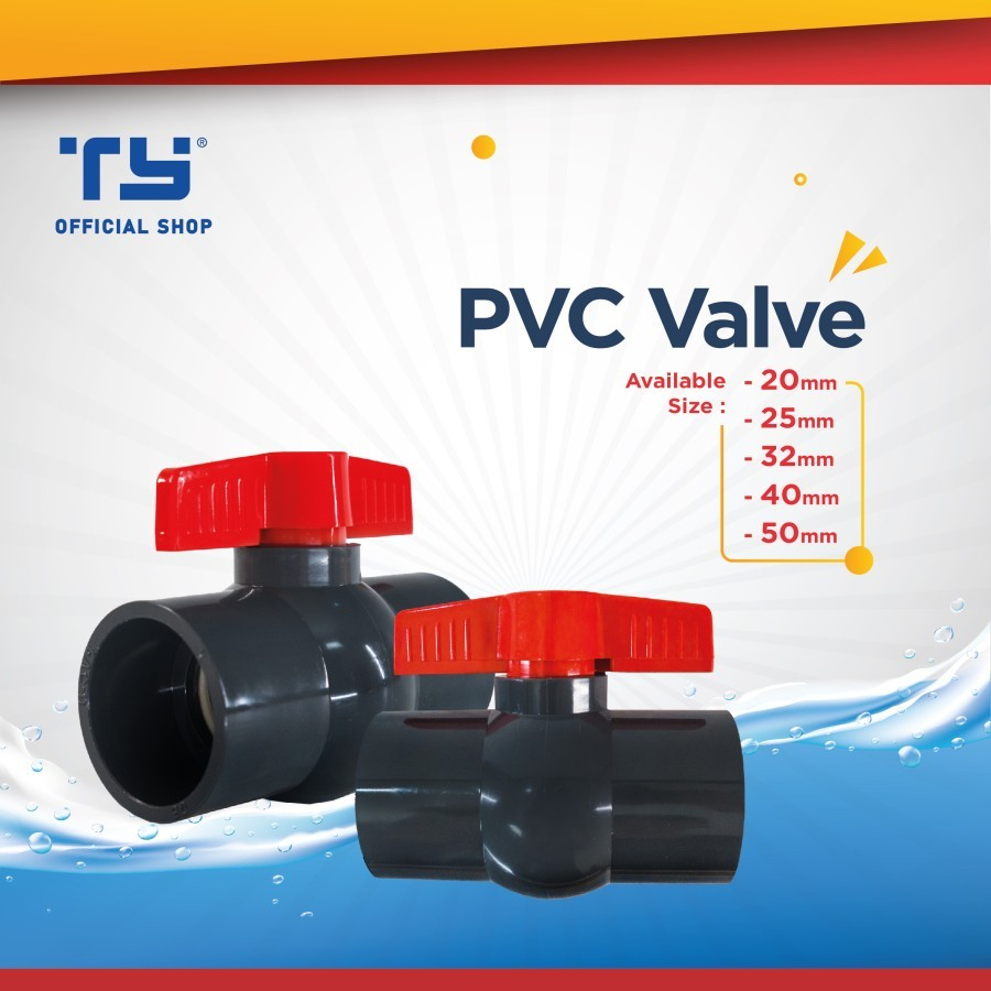 Jual TY Ball Valve PVC / Stop Kran Pipa Pipe by 3 Pawns | Shopee Indonesia
