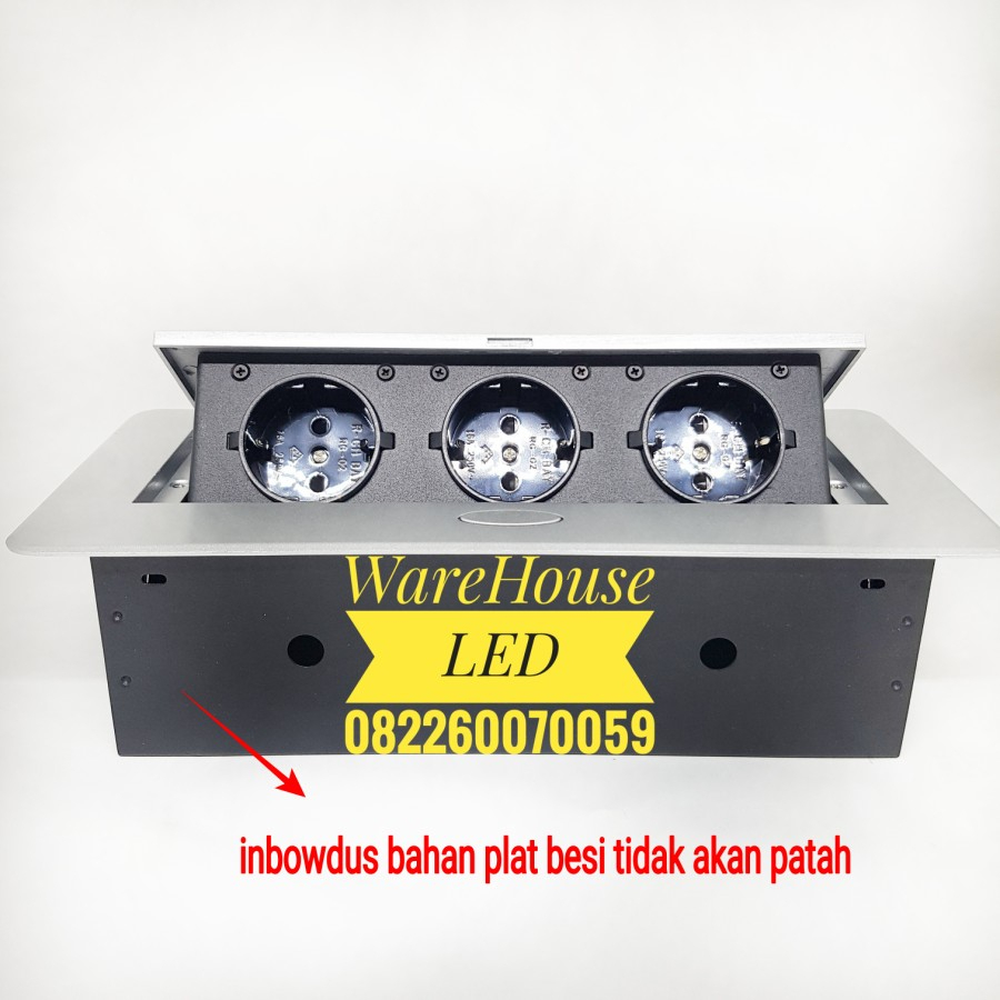 Jual Stop Kontak Meja 3 Eu Flip Up Stopkontak Table 3 Stopkontak EUROPE ...
