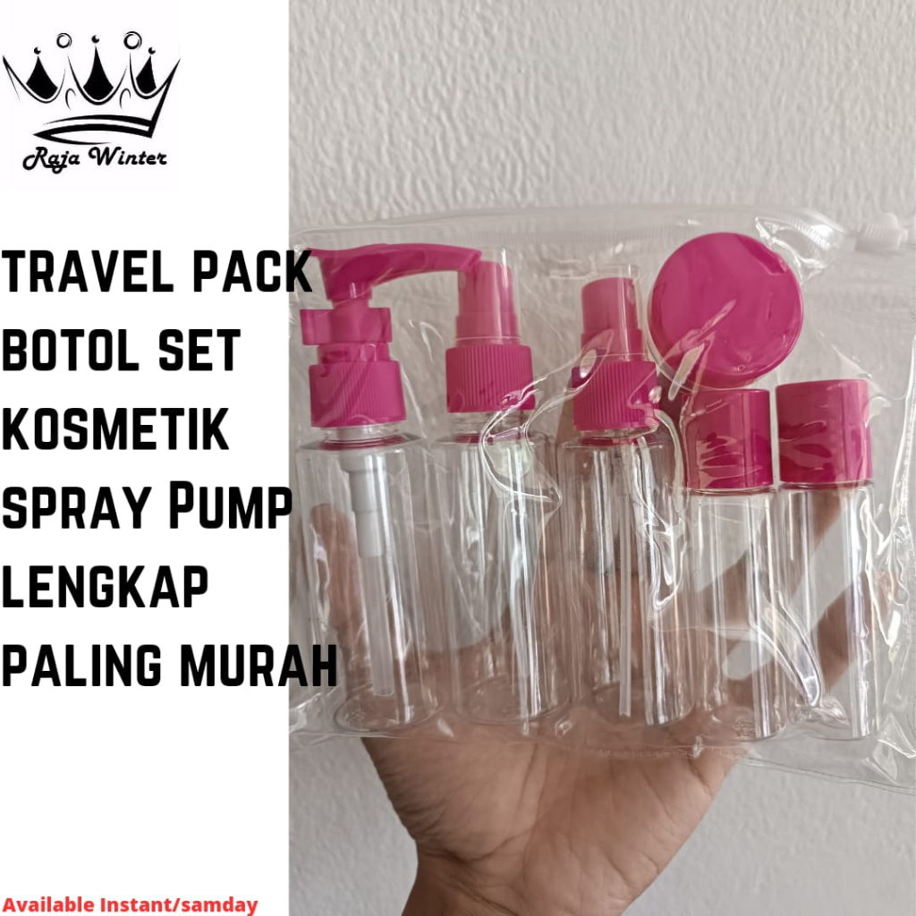 Jual TRAVEL PACK Botol Mini Set Kosmetik lengkap Bottle Spray Pump ...