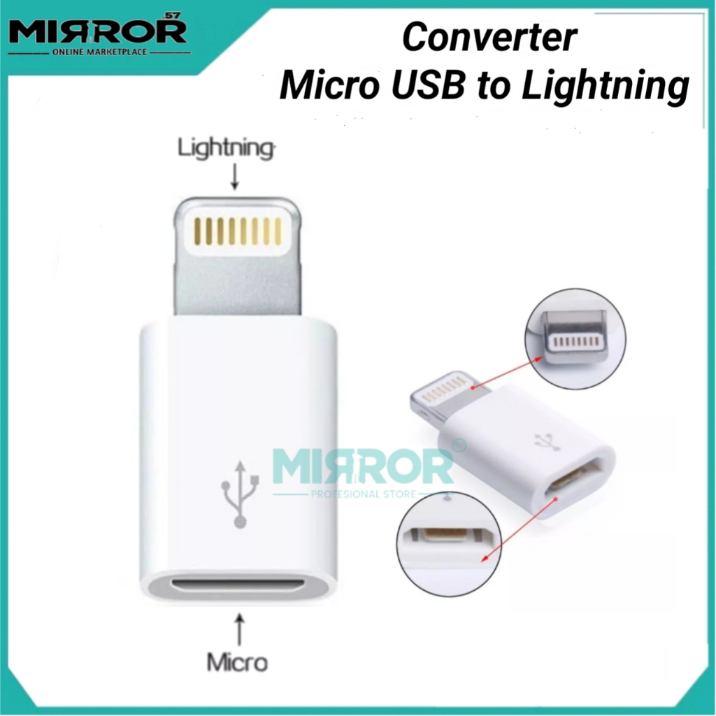 Jual Konverter Converter Micro USB to Lightning Converter | Shopee ...