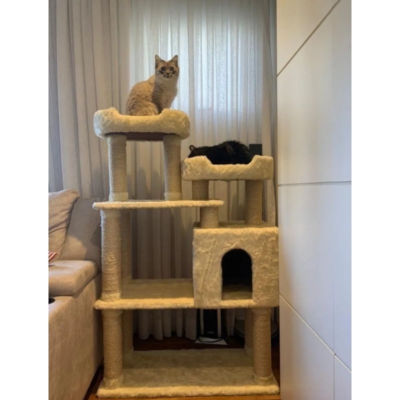 Jual CAT TOWER cat house big size 40*40 kucing dewasa rumah kucing ...