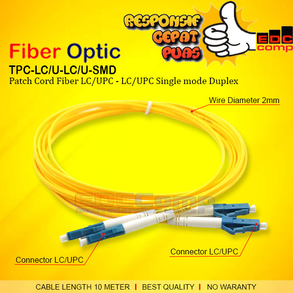 Jual Patch Cord Fiber Optic LC/UPC-LC /UPC Single Mode 1-3-5-10-15-20 M Duplex | Shopee Indonesia