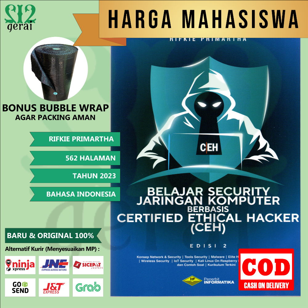 Jual BUKU BELAJAR SECURITY JARINGAN KOMPUTER BERBASIS CEH RIFKIE ...