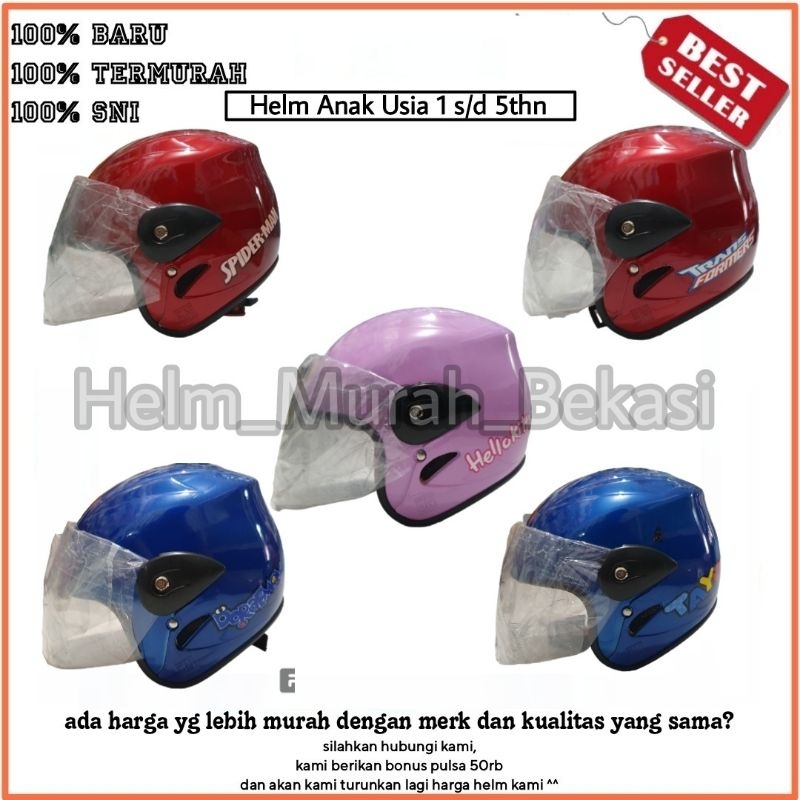 Jual Helm anak kecil SNI 1 s/d 6thn helm karakter anak SNI original ...