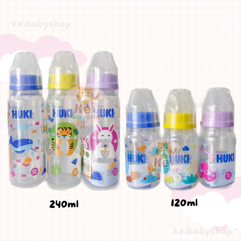 Jual Huki Botol Susu PP Round Orthodontic Nipple 120ml 240ml Ci0329 ...