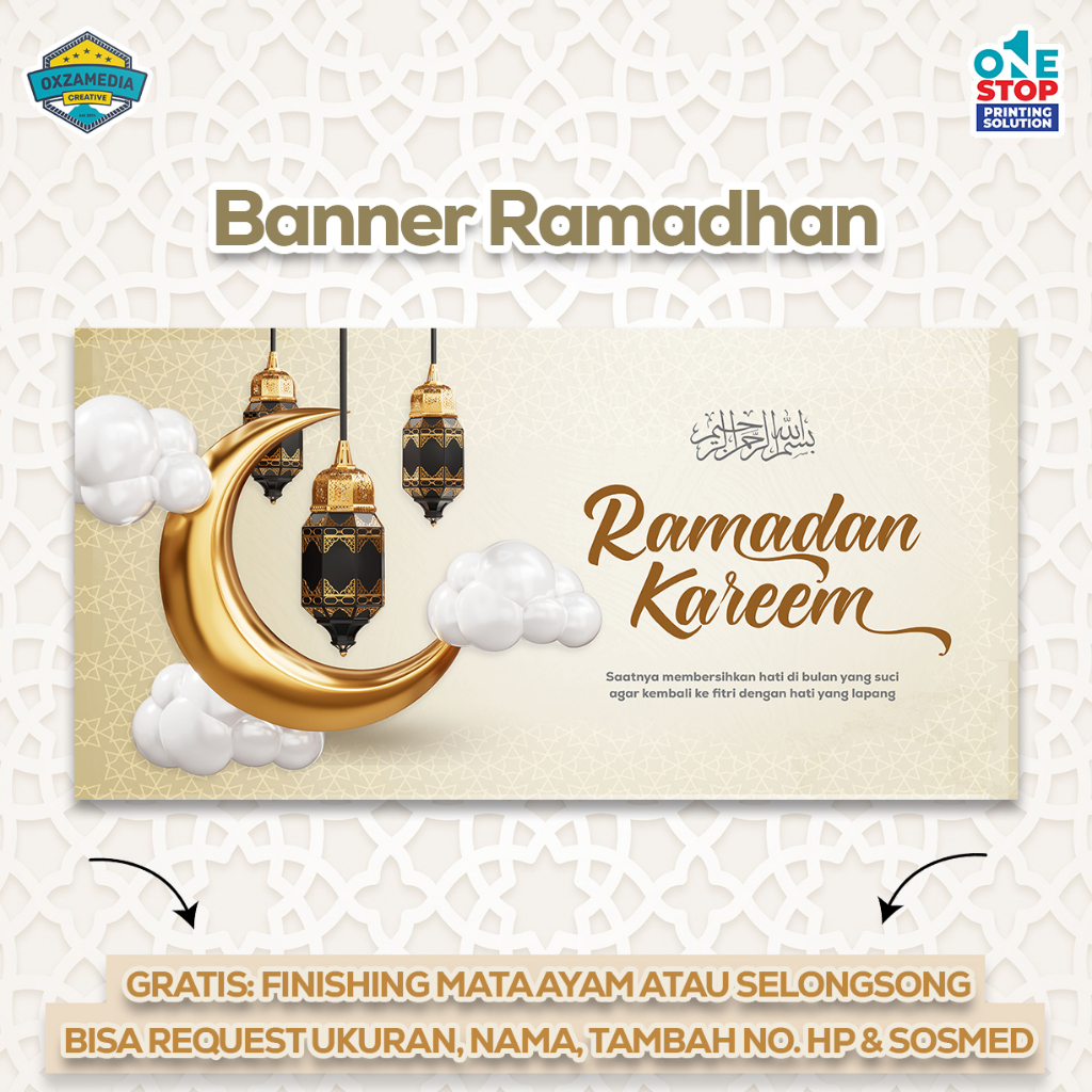 Jual CETAK SPANDUK BANNER UCAPAN SELAMAT RAMADHAN / MENYAMBUT RAMADHAN ...