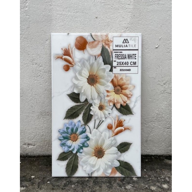 Jual Keramik Dinding Licin Mulia Tile Fressia White Ukuran 2540 ...
