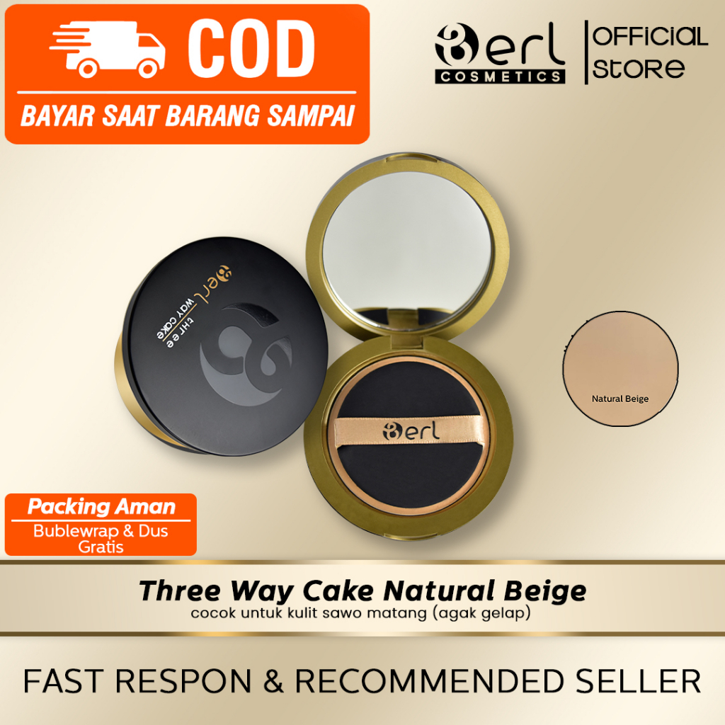 Jual B Erl Three Way Cake Shade Natural Beige 02 - Bedak Padat Serba ...