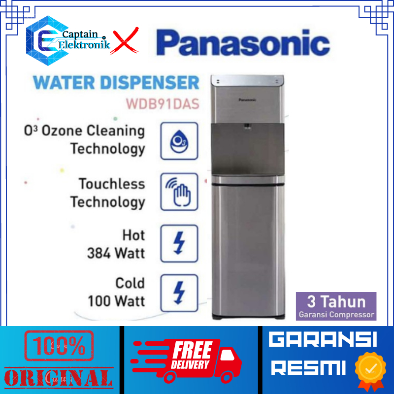 Jual Water Dispenser Panasonic Galon Bawah NY-WDB91DAS Touchless ...