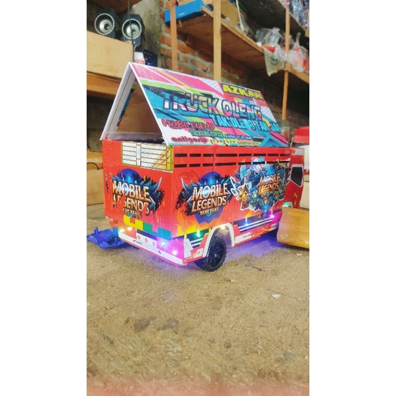 Jual Miniatur truk variasi mobile legend sudah free terpal full lampu ...