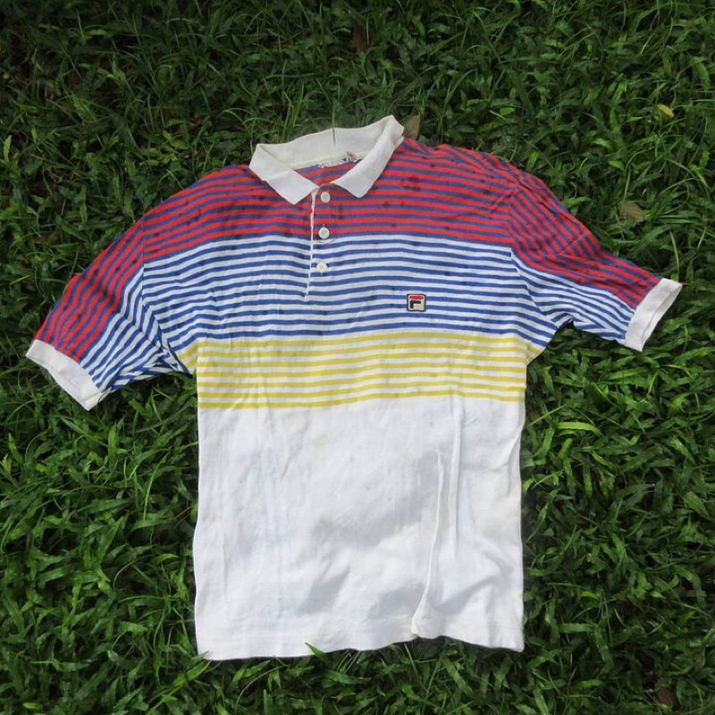 Jual Fila 80s Paninaro Style With some rainbow stripes pattern Iconic ...