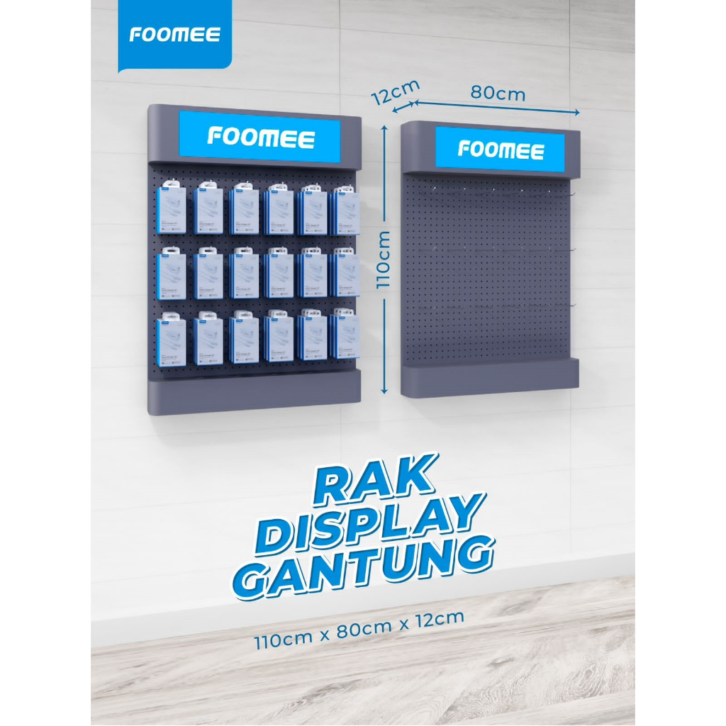 Jual FOOMEE RAK DINDING / DAP RAK DINDING RAK DISPLAY GANTUNG 110CM x ...
