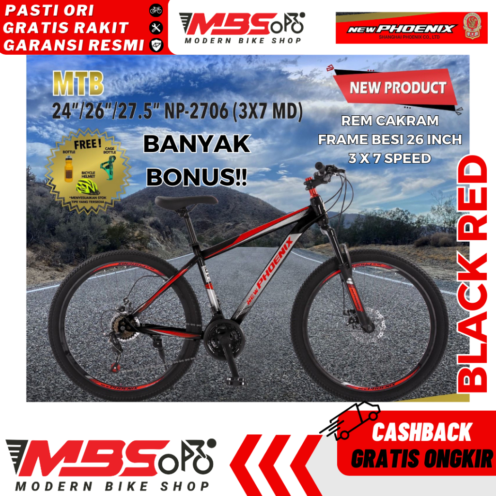 Jual Sepeda Gunung 26 Inch MTB NEW PHOENIX np 2706 3x7 Speed Cakram ... Jual Sepeda Gunung 26 Inch MTB NEW PHOENIX np 2706 3x7 Speed Cakram ...