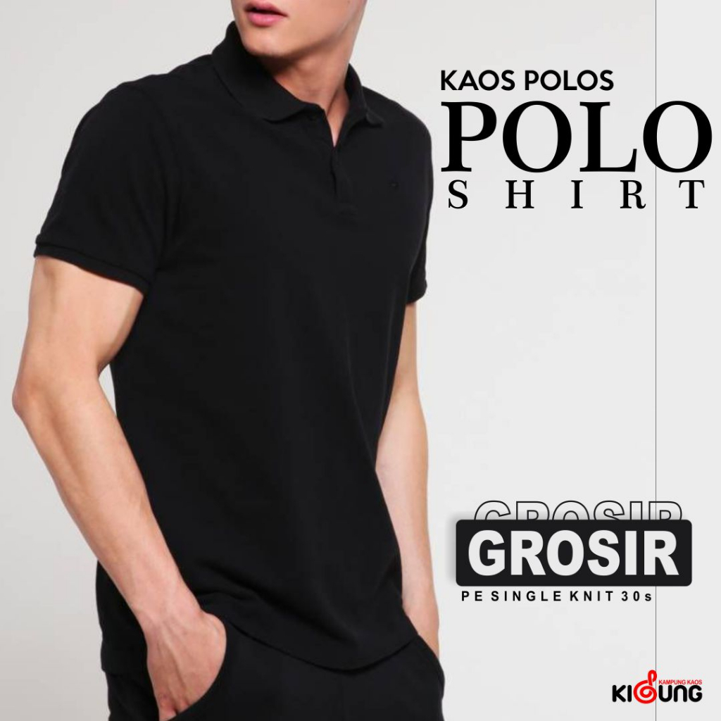 Jual Kaos Polos POLO Shirt Kaos kerah single knit adem nyaman dipakai ...