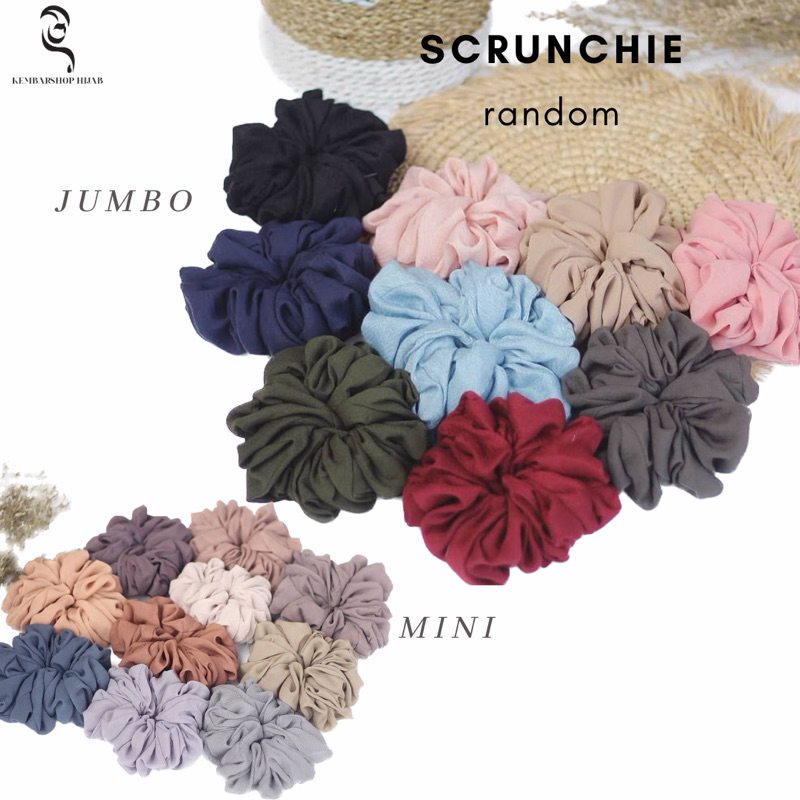 Jual Scrunchie Jumbo Premium Ikat Rambut Hijab Cepol Korea Cempol ...