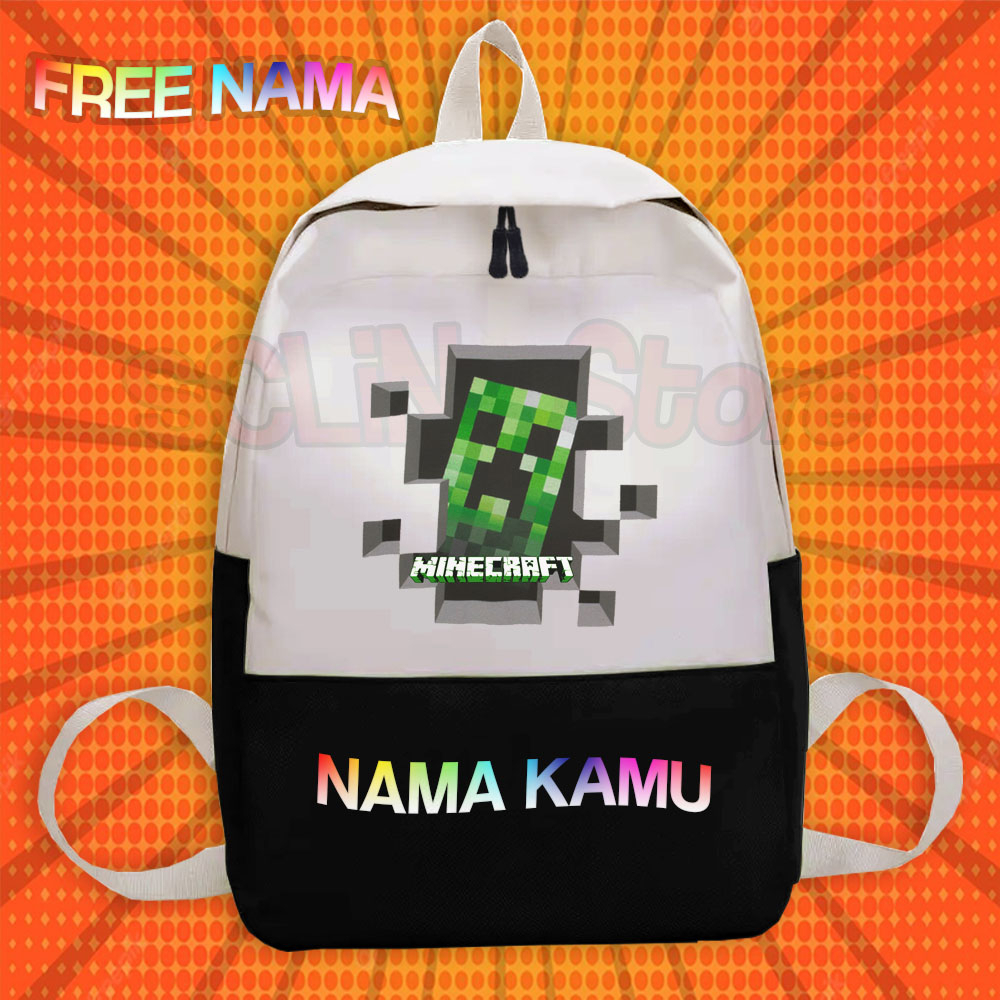 Jual Tas Minecraft Logo Tas Ransel Anak Sekolah | Shopee Indonesia