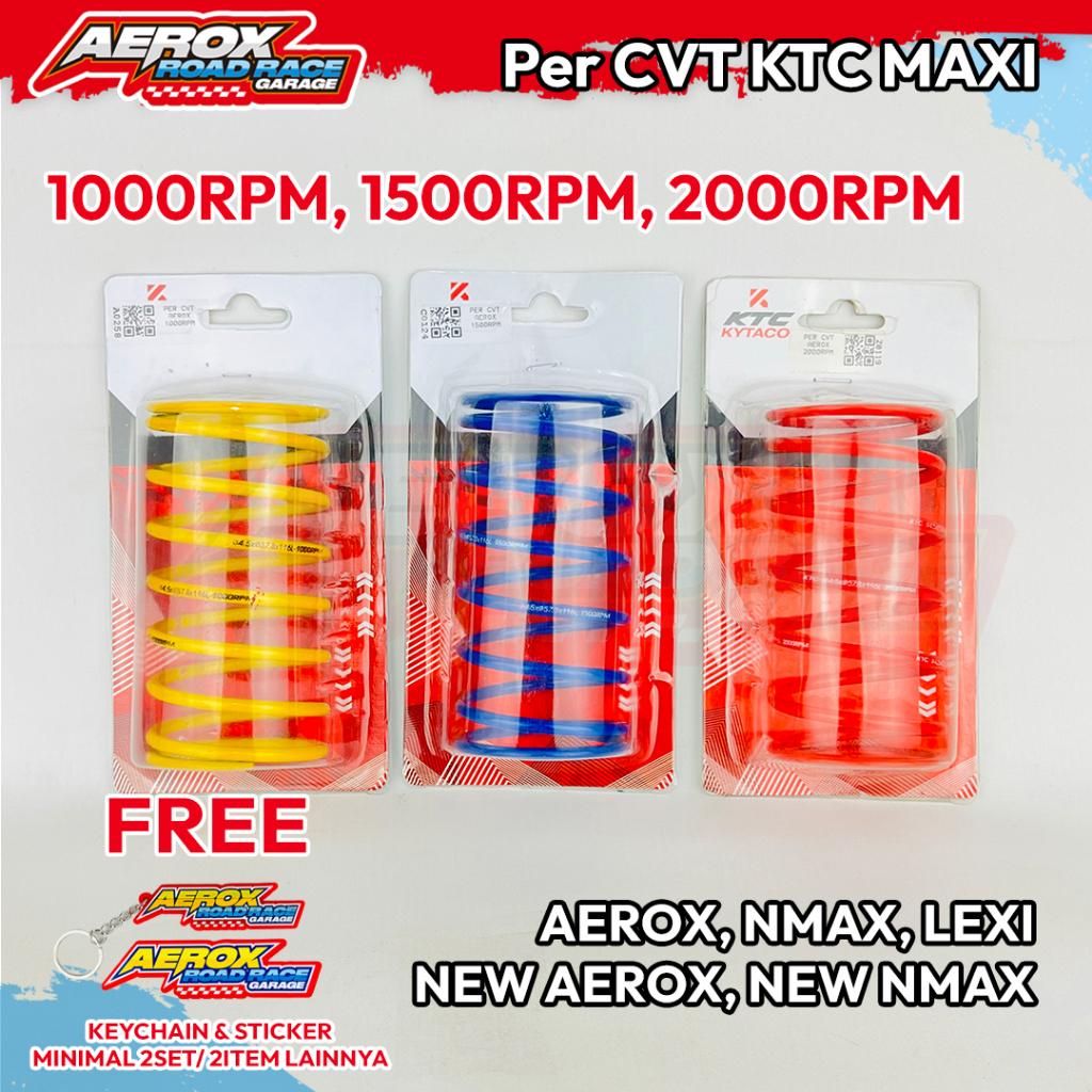 Jual PER CVT KTC KYTACO 1000 1500 2000 RPM AEROX NMAX LEXI NEW AEROX ...
