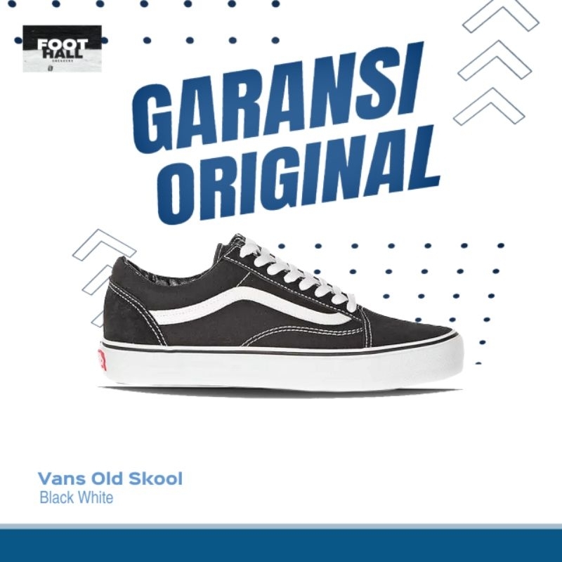 Jual Vans Old Skool Classic Black White Original Bnib Sepatu Casual