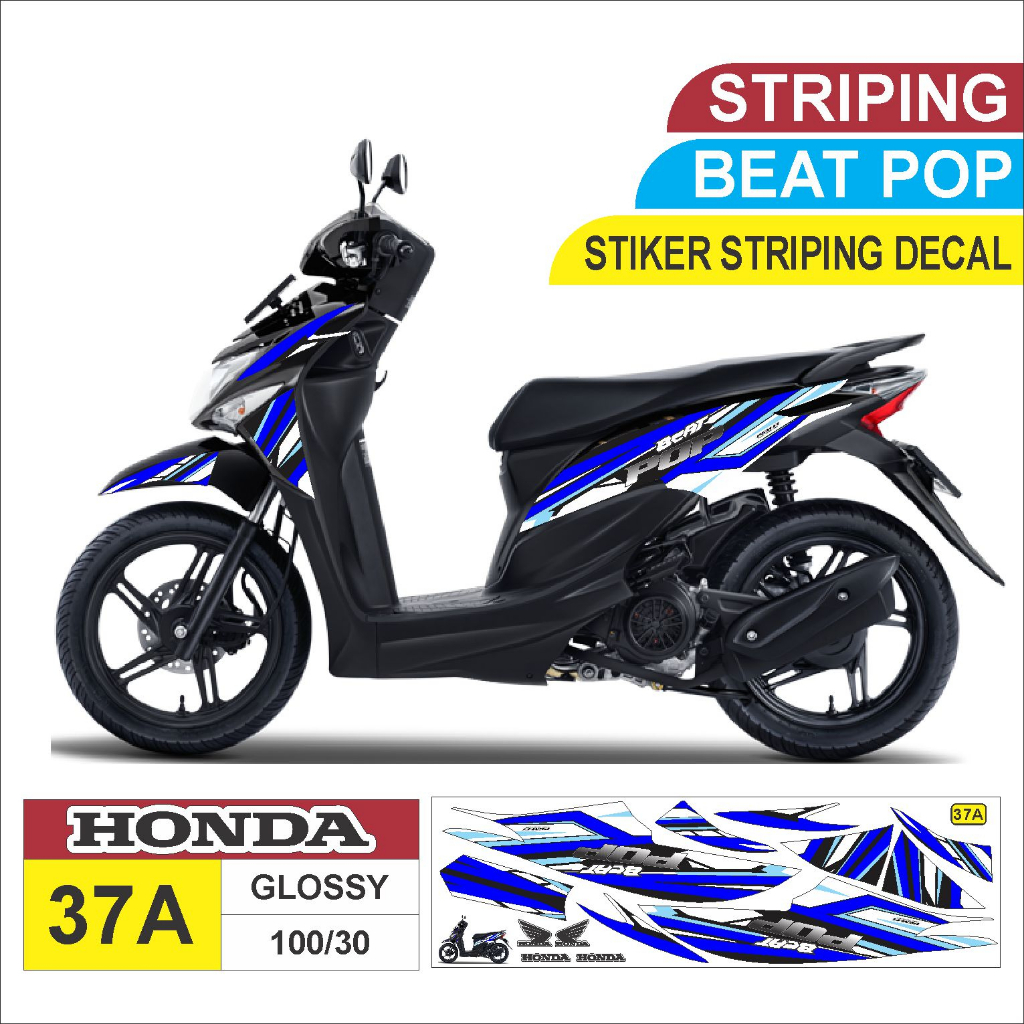 Jual Stiker Striping Decal Honda Beat Pop | Shopee Indonesia