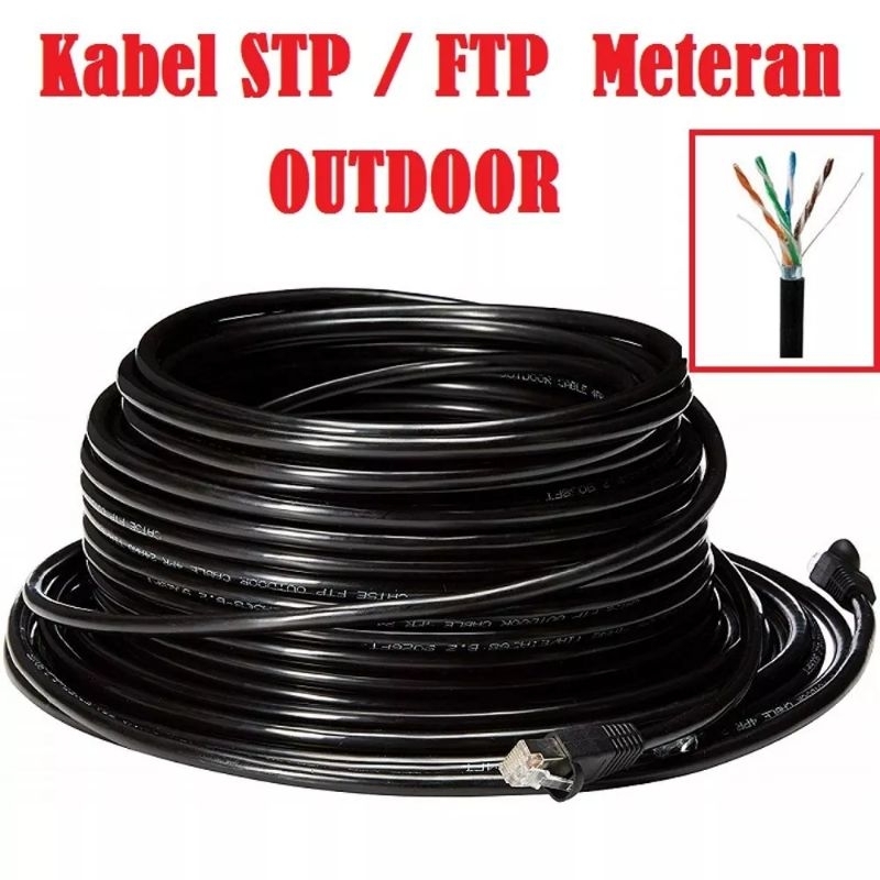Jual Kabel LAN/FTP panjang 60 meter hitam bisa untuk outdoor | Shopee ...