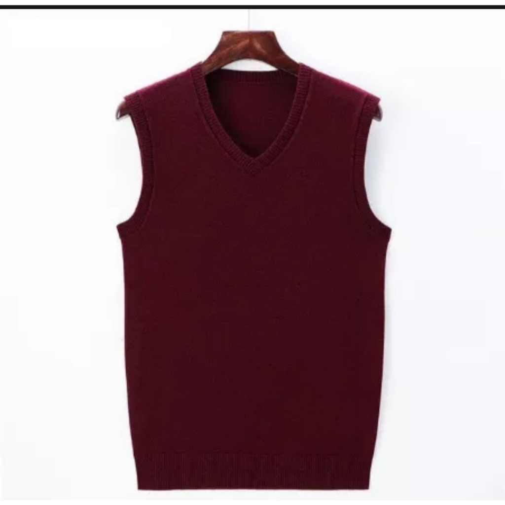 Jual Rompi Rajut Pria Korean Style - Rompi rajut polos - vest knit ...