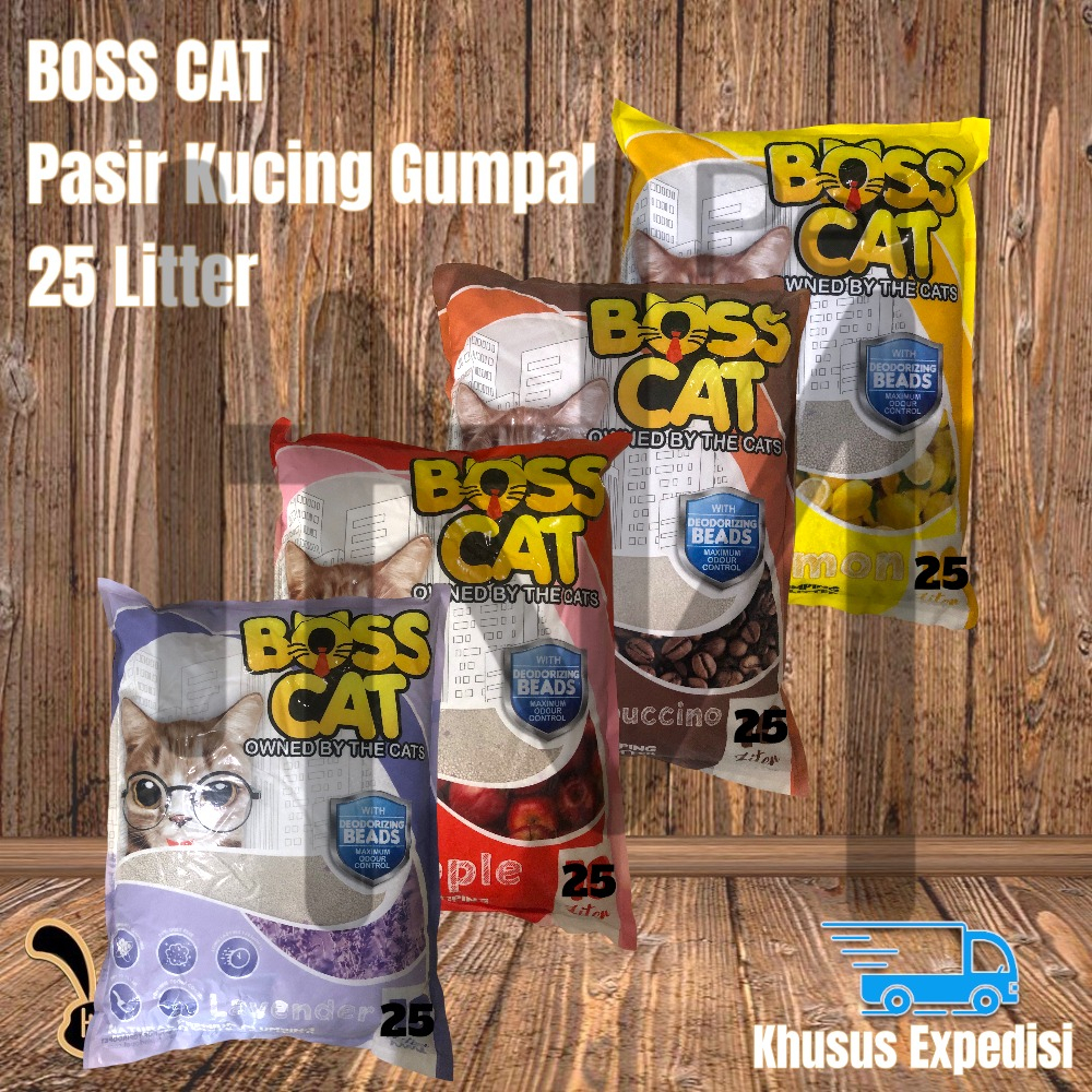 Jual Pasir Kucing 25liter BOSSCAT - Pasir Gumpal Wangi Bos Cat ...