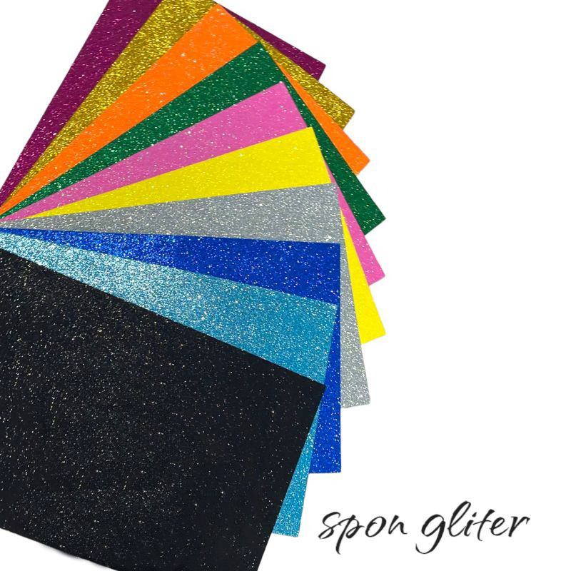 Jual SPON GLITTER / FOAM GLItTER A4 PAPER GOMA EVA / Glitter Sheet Foam ...