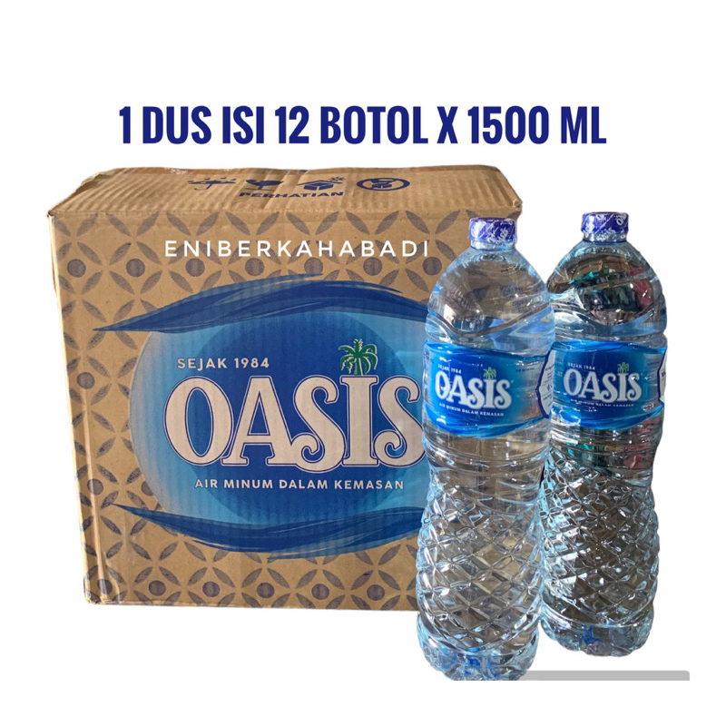 Jual oasis 1500 ml1 dus 12 botol x 1500 ml | Shopee Indonesia