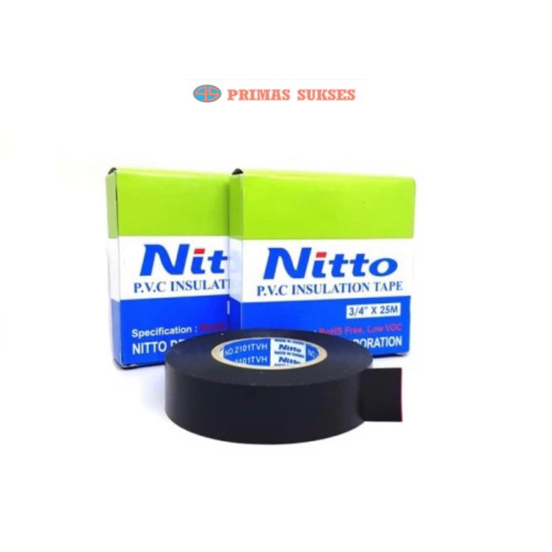Jual Nitto Isolasi Listrik PVC Insulation Tape Hitam 3/4” 30M | Shopee ...