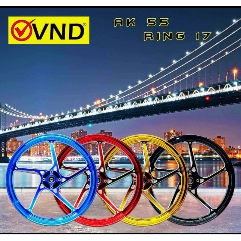 Jual velg racing vnd AK 55 model enkei ring 17 yamaha fiz r jupiter z ...