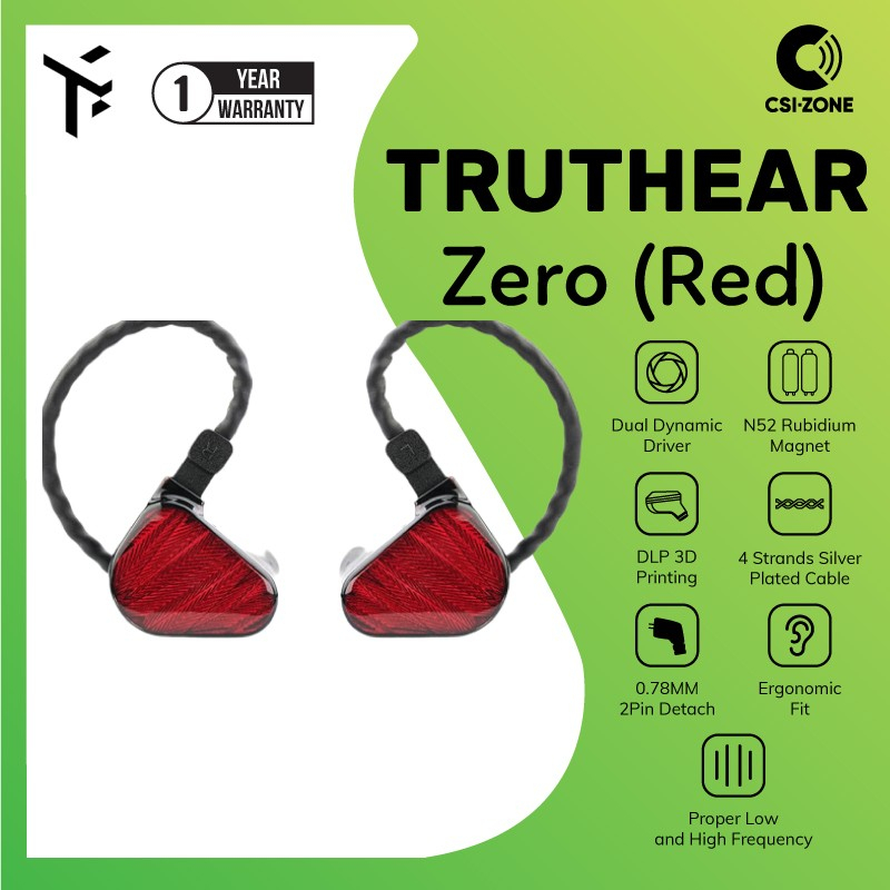 Jual TruthEar x Crinacle Zero: RED Dual Dynamic Driver In Ear Earphone ...
