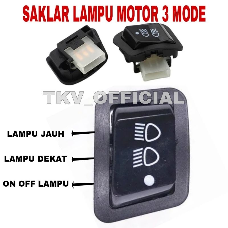 Jual SAKLAR LAMPU MOTOR 3 MODE / SAKLAR LAMPU 3 FUNGSI / SAKLAR LAMPU ... Jual SAKLAR LAMPU MOTOR 3 MODE / SAKLAR LAMPU 3 FUNGSI / SAKLAR LAMPU ...