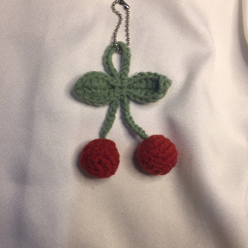 Jual cherry crochet keychain bag charm | Shopee Indonesia