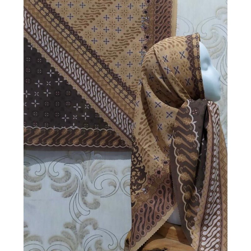 Jual HIJAB VOAL MOTIF TG COKSU & COKLAT PRAMUKA | Shopee Indonesia