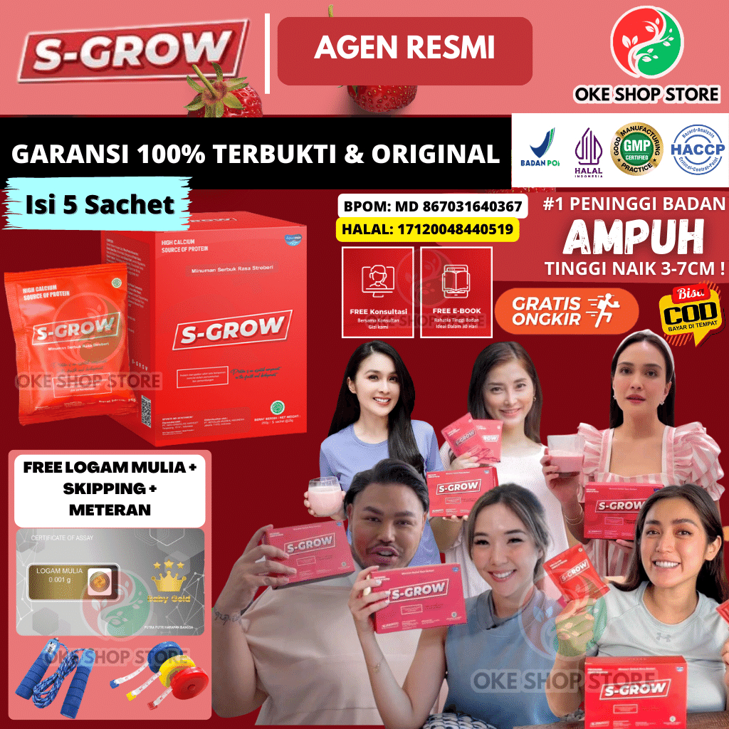 Jual S GROW Peninggi Badan Original 100 % Susu Sgrow Super Grow Up ...