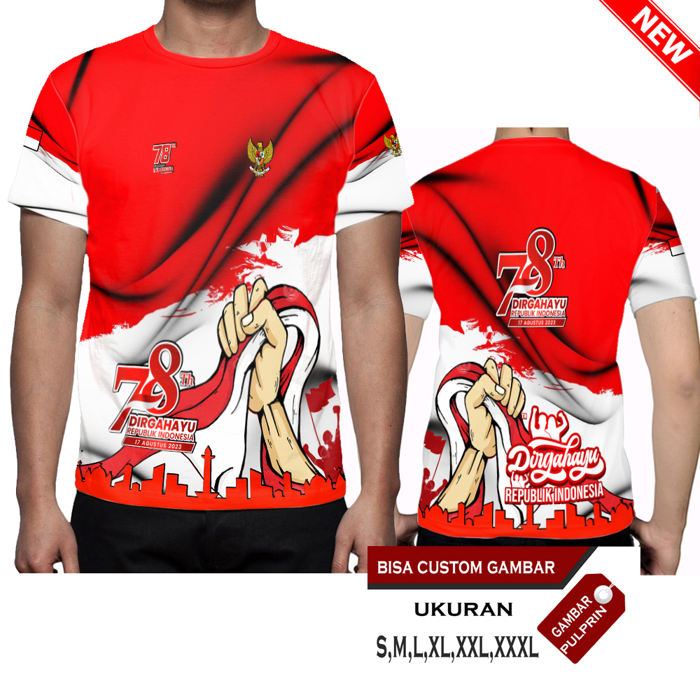 Jual Jual Baju Kaos Hut RI Ke 78 Dirgahayu Republik Indonesia | Shopee Indonesia
