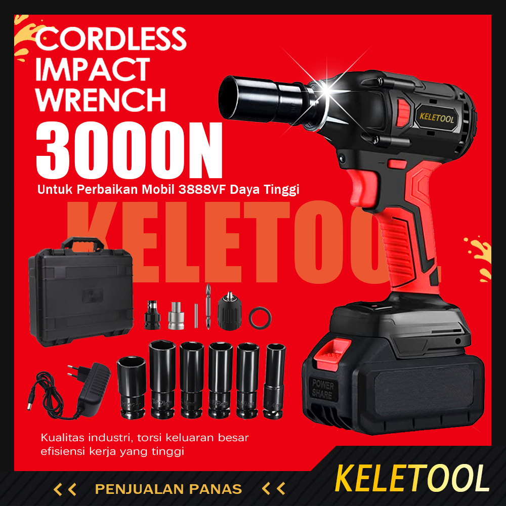 Jual ⚡Fast delivery⚡KELETOOL 3000n impact wrench air impact Untuk ...