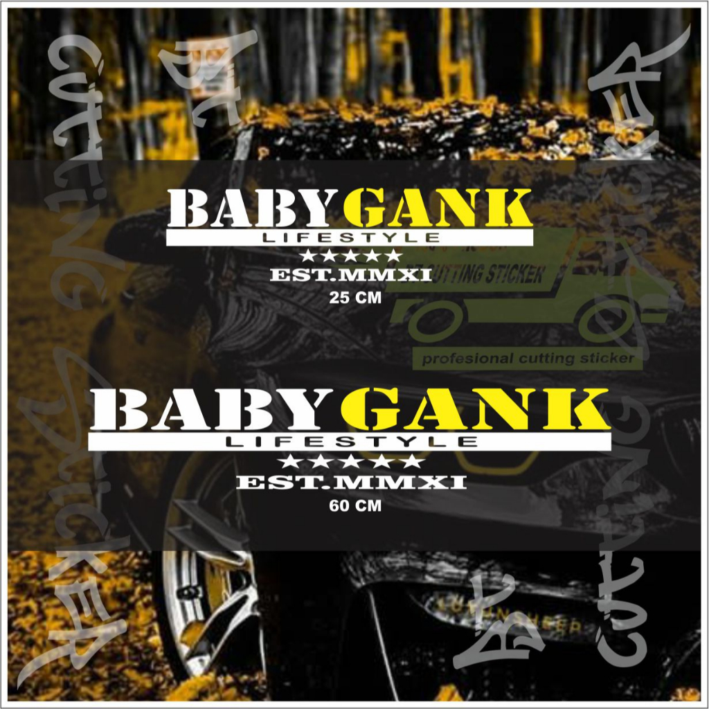 Jual stiker mobil babby gank STICKER KACA MOBIL STICKER JDM STICKER ...