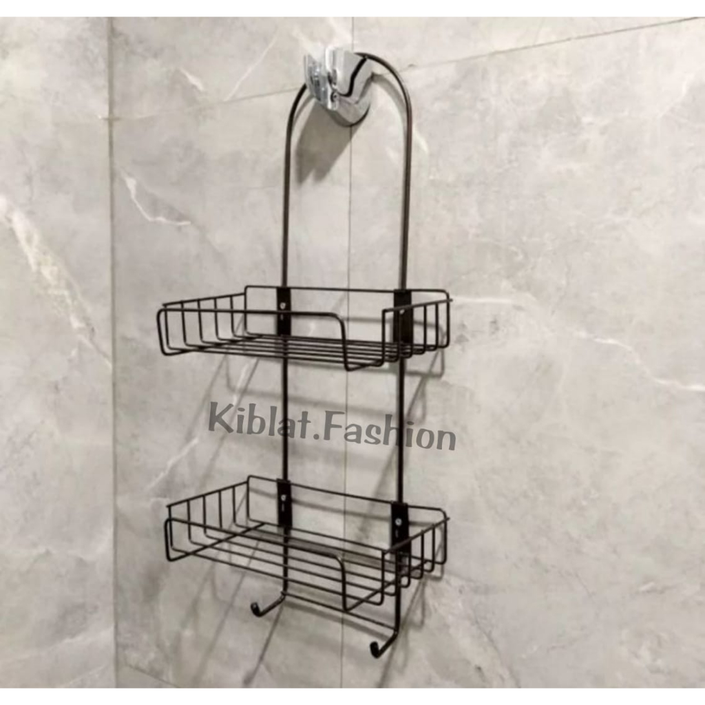 Jual Rak Toilet Besi 2 Susun Rak Sabun Shampo Gantung Rak Dinding ...