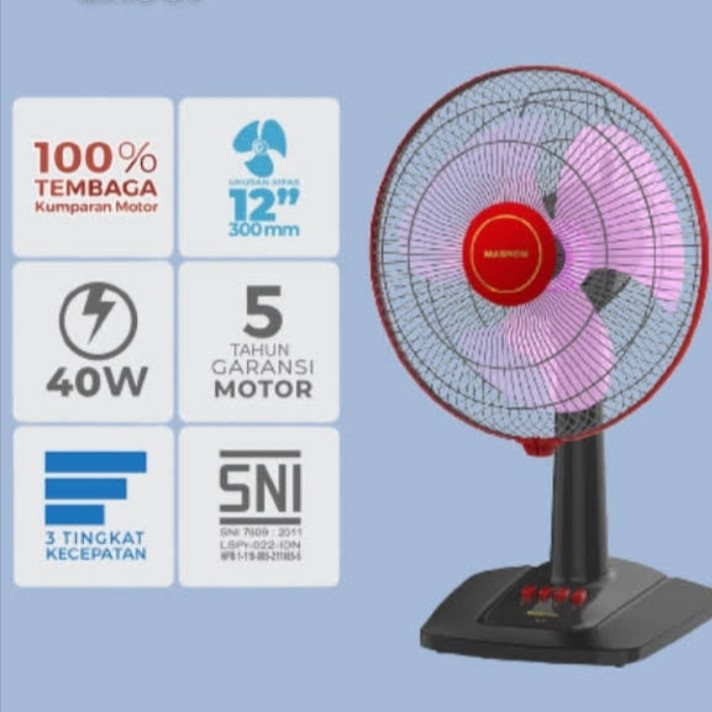 Jual Kipas Angin Meja Duduk MASPION / Desk Fan 7 inch OKE*** | Shopee ...