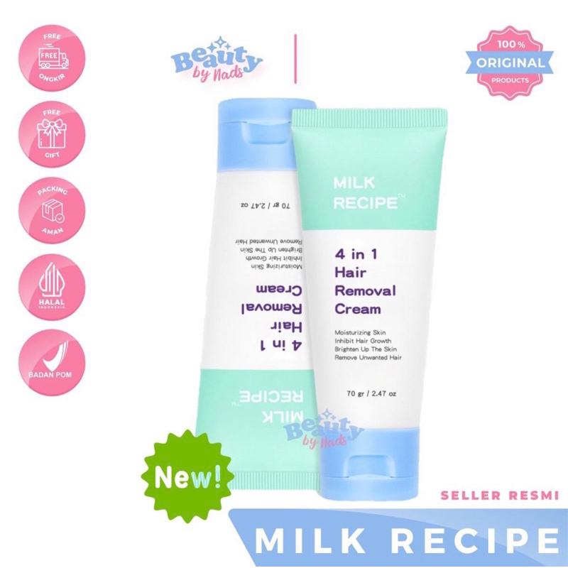 Jual BEAUTYBY.NADS | MILK RECIPE 4IN1 PERONTOK BULU 4 IN 1 Milk Recipe ...