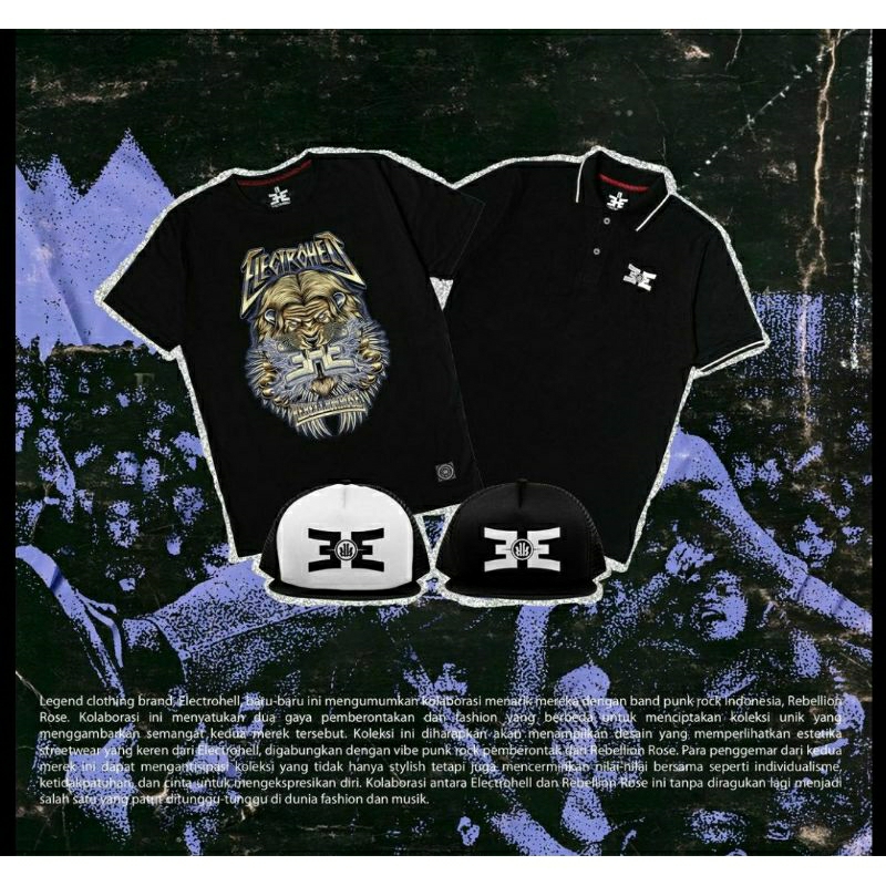 Jual ELECTROHELL X REBELLIONROSE / KAOS ELECTROHELL / ELECTROHELL ...