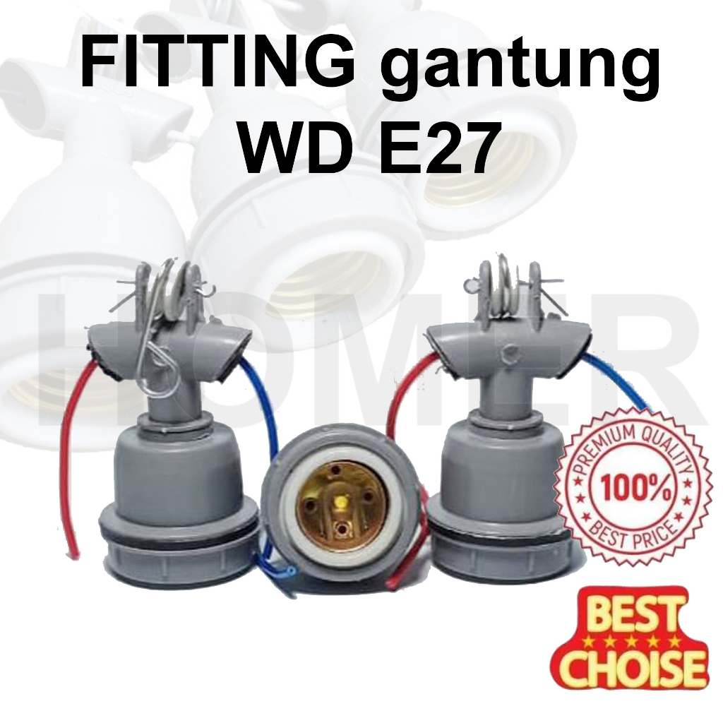 Jual fitting WD E27 fitting gantung keramik besi aluminium plastik keramik rumah lampu fiting WD ...
