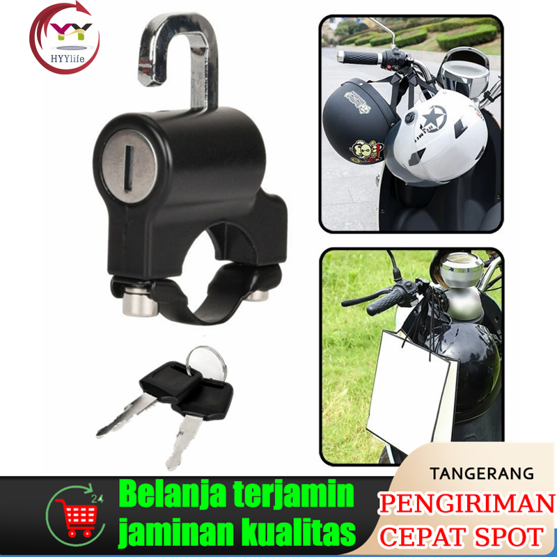 Jual Gembok Helm Anti Maling Kunci Helm Motor Aluminum Alloy Anti ...
