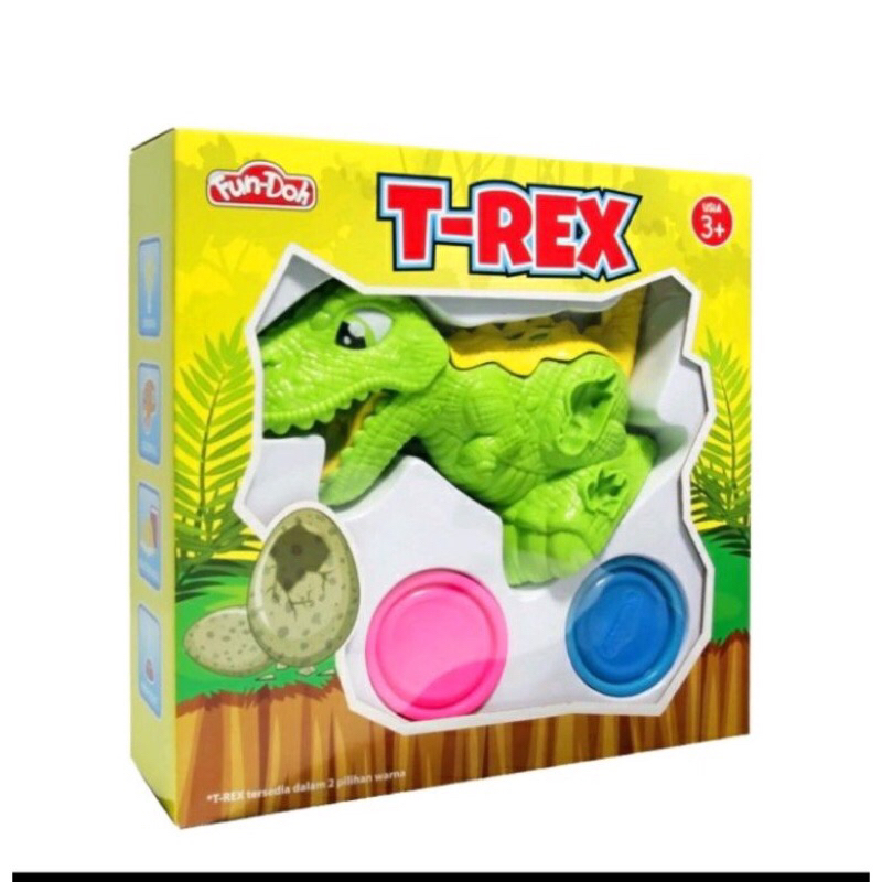 Jual Mainan Anak Edukasi Lilin Fundoh T-Rex Dinosaurus / Fun-Doh T-REX ...