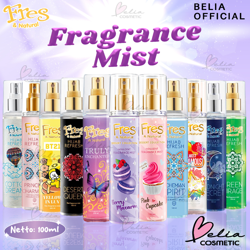Jual BELIA FRES & Natural Fine Fragrance Mist 100ml | Spray Cologne ...