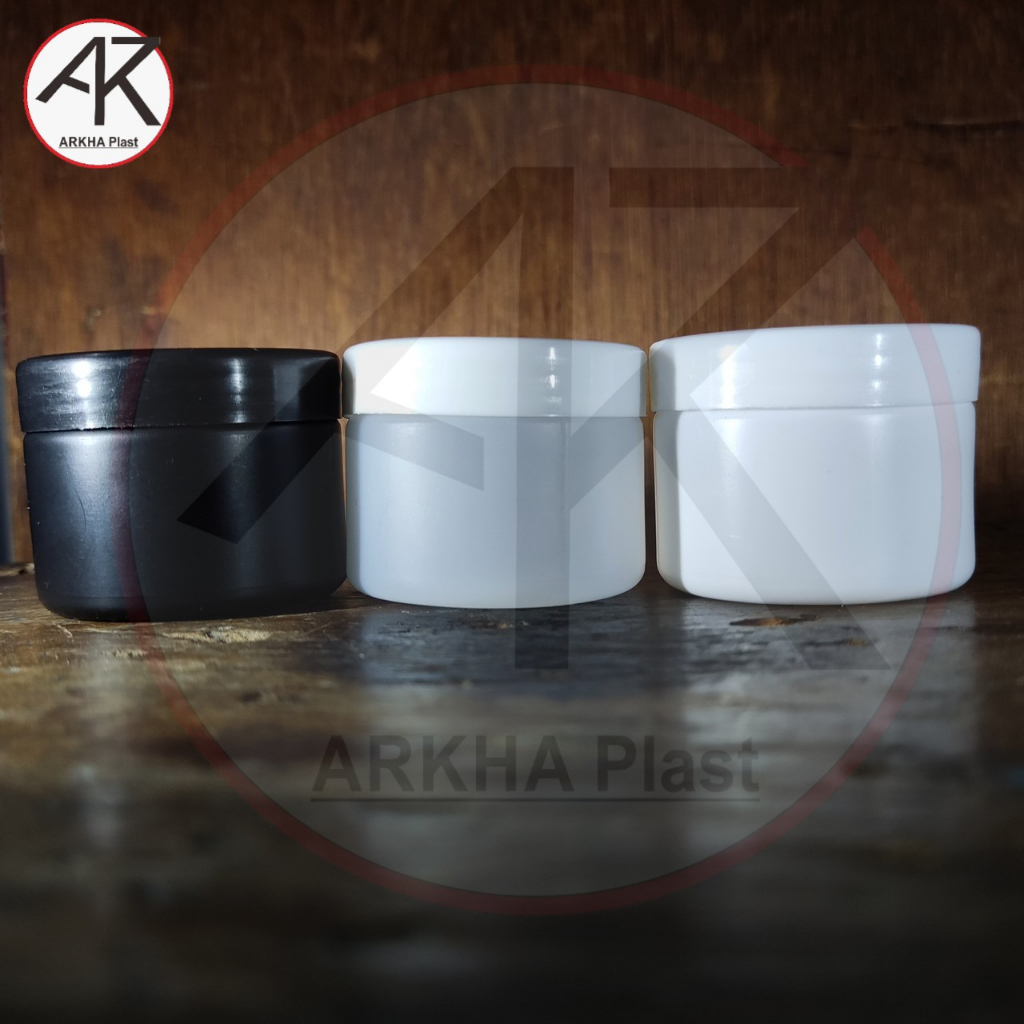 Jual POT CREAM 50 gram cup plastik salep lulur pomade wadah urin gel ...