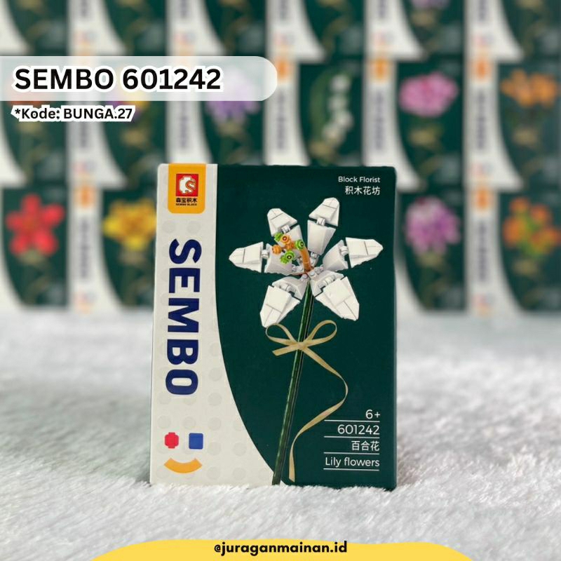 Jual SEMBO BLOCKS Flower White Series - Bricks Blocks bongkar susun ...